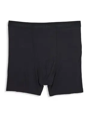 HARBOR BAY BY DXL Big & Tall 4 Inch Stretch Boxer Briefs - Black Beauty