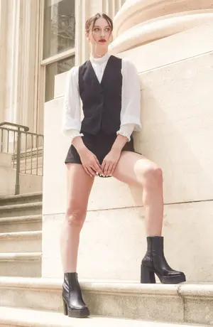 STIVALI NEW YORK Agathe Platform Ankle Boots