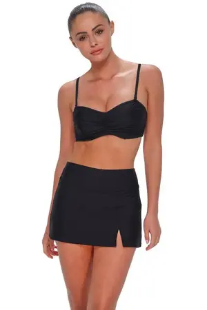 SUNSETS Allison Swim Skirt Bottoms - Black
