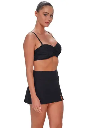 SUNSETS Allison Swim Skirt Bottoms - Black