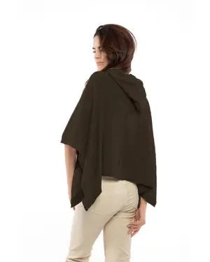 MONTICELLI CASHMERE Button Hoodie Poncho