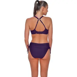 SUNSETS Darci High-waist Bikini Swim Bottoms - Paradise Plum