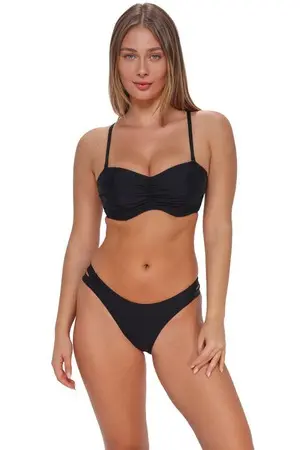 SUNSETS Loretta Bandeau Dd Cup Bikini Top - Black