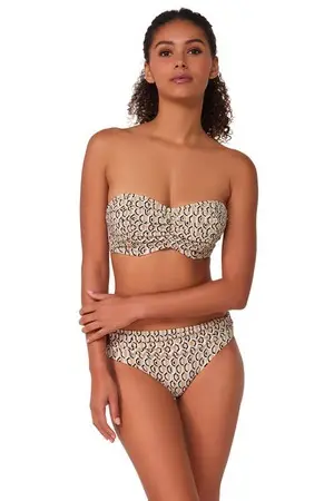 SUNSETS Loretta Bandeau Dd Cup Bikini Top - Sand Drift