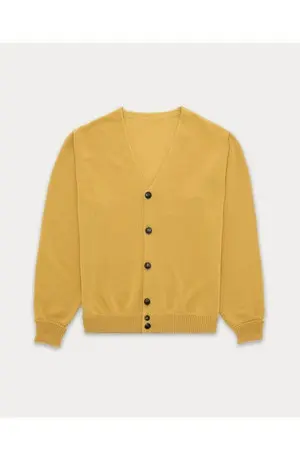 FORTELA Oliver Cotton Knit Cardigan - Mustard