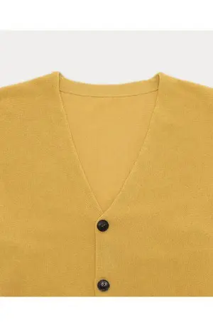 FORTELA Oliver Cotton Knit Cardigan - Mustard