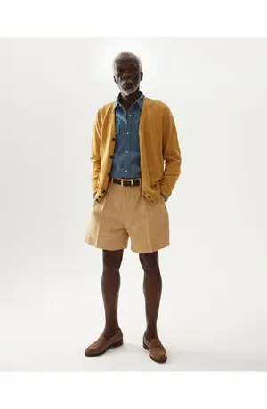 FORTELA Oliver Cotton Knit Cardigan - Mustard