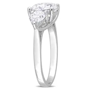 JULIANNA B. Moissanite Cushion 3-stone Ring