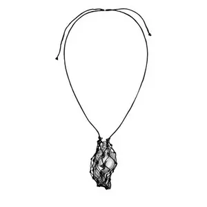 HEAVEN MAYHEM Sterling Necklace With Shell And Tassel Detail - Black/silver