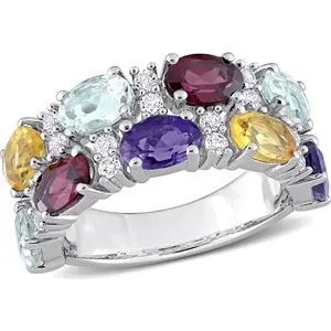 JULIANNA B. Band Ring Sterling Silver - Multi-gemstone