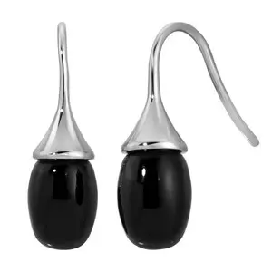HEAVEN MAYHEM HEAVEN MAYHEM Odette Drop Earrings Black/silver