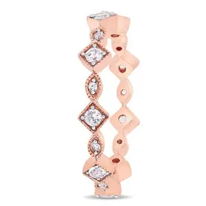 JULIANNA B. 10k Gold Lab-created White Sapphire Eternity Ring - 10k Rose Gold