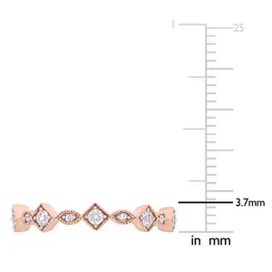 JULIANNA B. 10k Gold Lab-created White Sapphire Eternity Ring - 10k Rose Gold