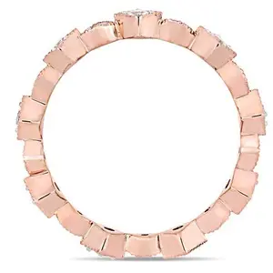 JULIANNA B. 10k Gold Lab-created White Sapphire Eternity Ring - 10k Rose Gold