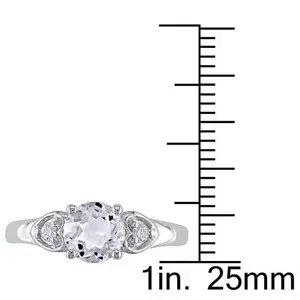 JULIANNA B. White Topaz And Diamond Engagement Ring