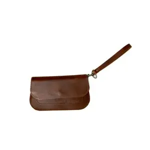 SUTISANA USA Leather Wristlet Wallet - Cognac