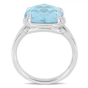 JULIANNA B. Sterling Silver Sky Blue Cocktail Ring - Topaz