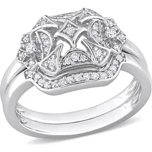 JULIANNA B. Diamond Vintage Bridal Ring Set
