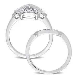 JULIANNA B. Diamond Vintage Bridal Ring Set