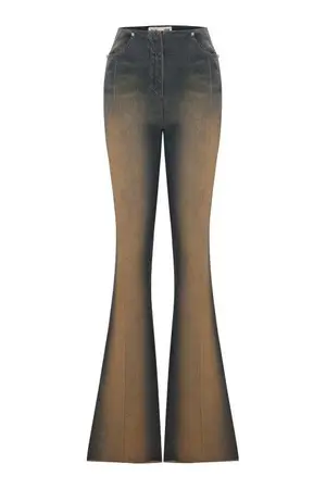 PCFG Coated Flare Pants - Blue