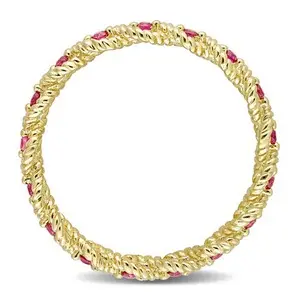 JULIANNA B. 10k Gold Created Gemstone Infinity Eternity Ring - Created Ruby