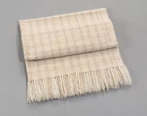 ALLPA Handwoven Boucle Alpaca Throw - Beige