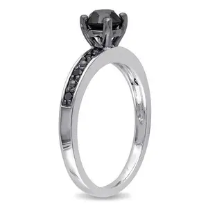JULIANNA B. Black Engagement Ring