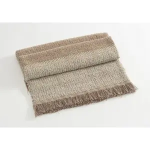 ALLPA Handwoven Boucle Alpaca Throw - Brown
