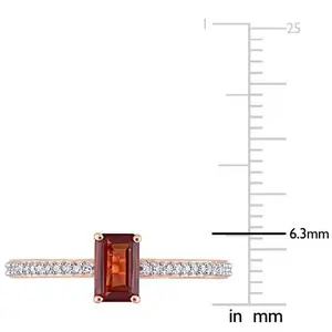JULIANNA B. 10k Rose Gold Gemstone And Diamond Promise Ring