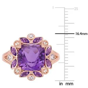 JULIANNA B. White Topaz And Floral Ring