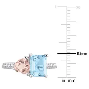 JULIANNA B. Morganite And Diamond Two-stone Ring