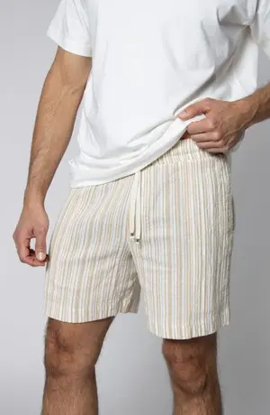 LEISURE LAB Boca Striped Shorts - Sunrises