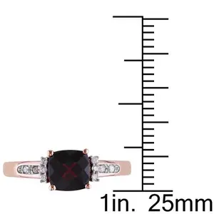 JULIANNA B. 10k Gold Gemstone And Diamond Ring - Garnet/rose Gold