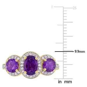 JULIANNA B. Diamond And Three-stone Halo Ring