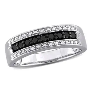 JULIANNA B. Black Rhodium Plated Sterling Silver Anniversary Band - Diamond