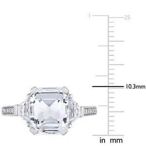 JULIANNA B. White Topaz And Diamond Ring