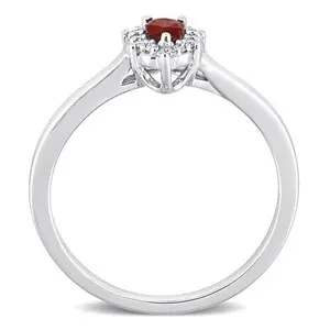 JULIANNA B. And Diamond Teardrop Halo Ring