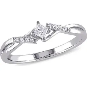 JULIANNA B. Diamond Princess-cut Engagement Ring - 10k White Gold