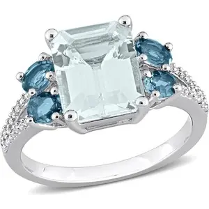 JULIANNA B. Topaz And Diamond Ring - Aquamarine