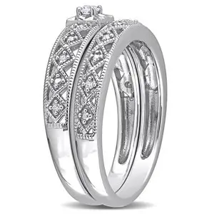 JULIANNA B. Diamond Filigree Bridal Ring Set