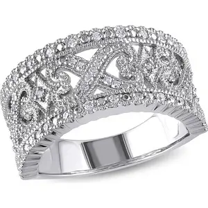 JULIANNA B. Diamond And Filigree Ring - Sterling Silver