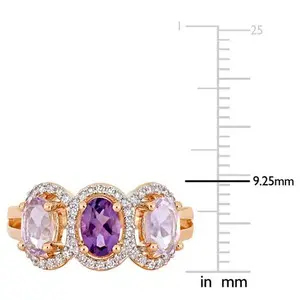 JULIANNA B. Diamond And Gemstone Halo Ring