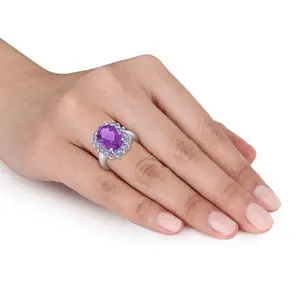 JULIANNA B. And Tanzanite Halo Cocktail Ring