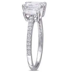 JULIANNA B. Moissanite Three-stone Engagement Ring