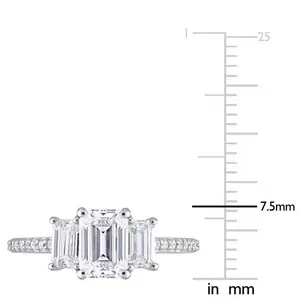 JULIANNA B. Moissanite Three-stone Engagement Ring