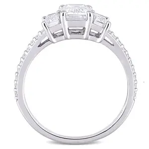 JULIANNA B. Moissanite Three-stone Engagement Ring