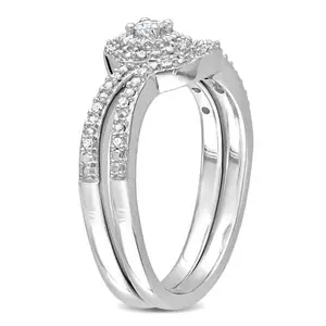 JULIANNA B. Diamond Halo Bridal Ring Set