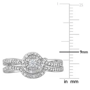 JULIANNA B. Diamond Halo Bridal Ring Set