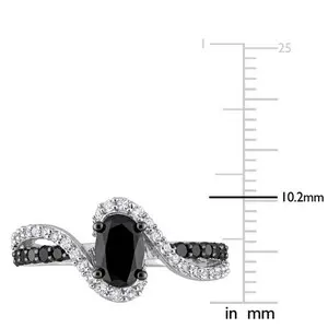 JULIANNA B. Created White Sapphire And Black Swirl Ring