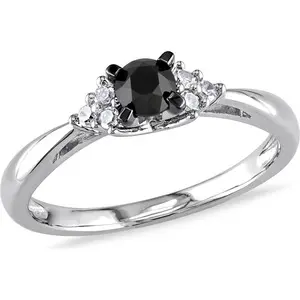 JULIANNA B. 1/2 Ctw Black & White Engagement Ring - Diamond
